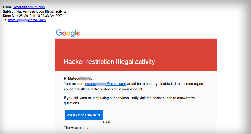 Google Ban - Scam Detector