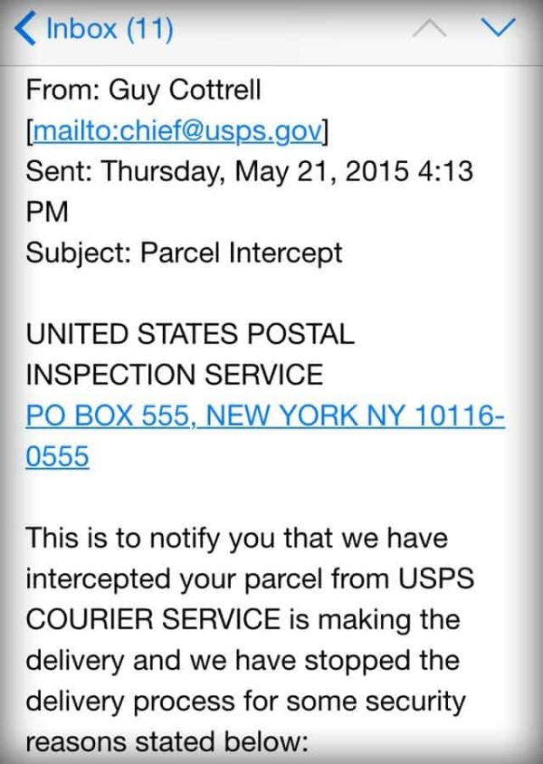 Parcel Intercept - Scam Detector