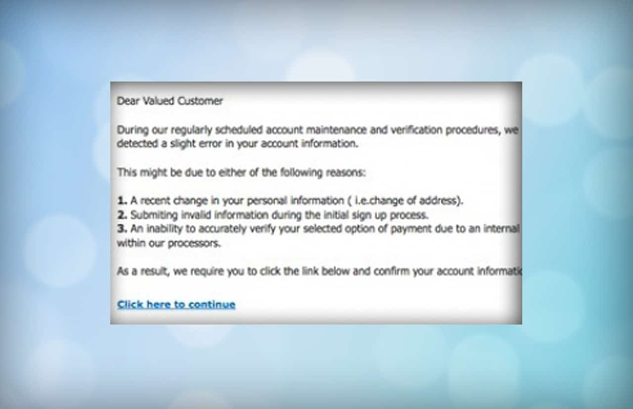 Account Upgrade Scam Detector
