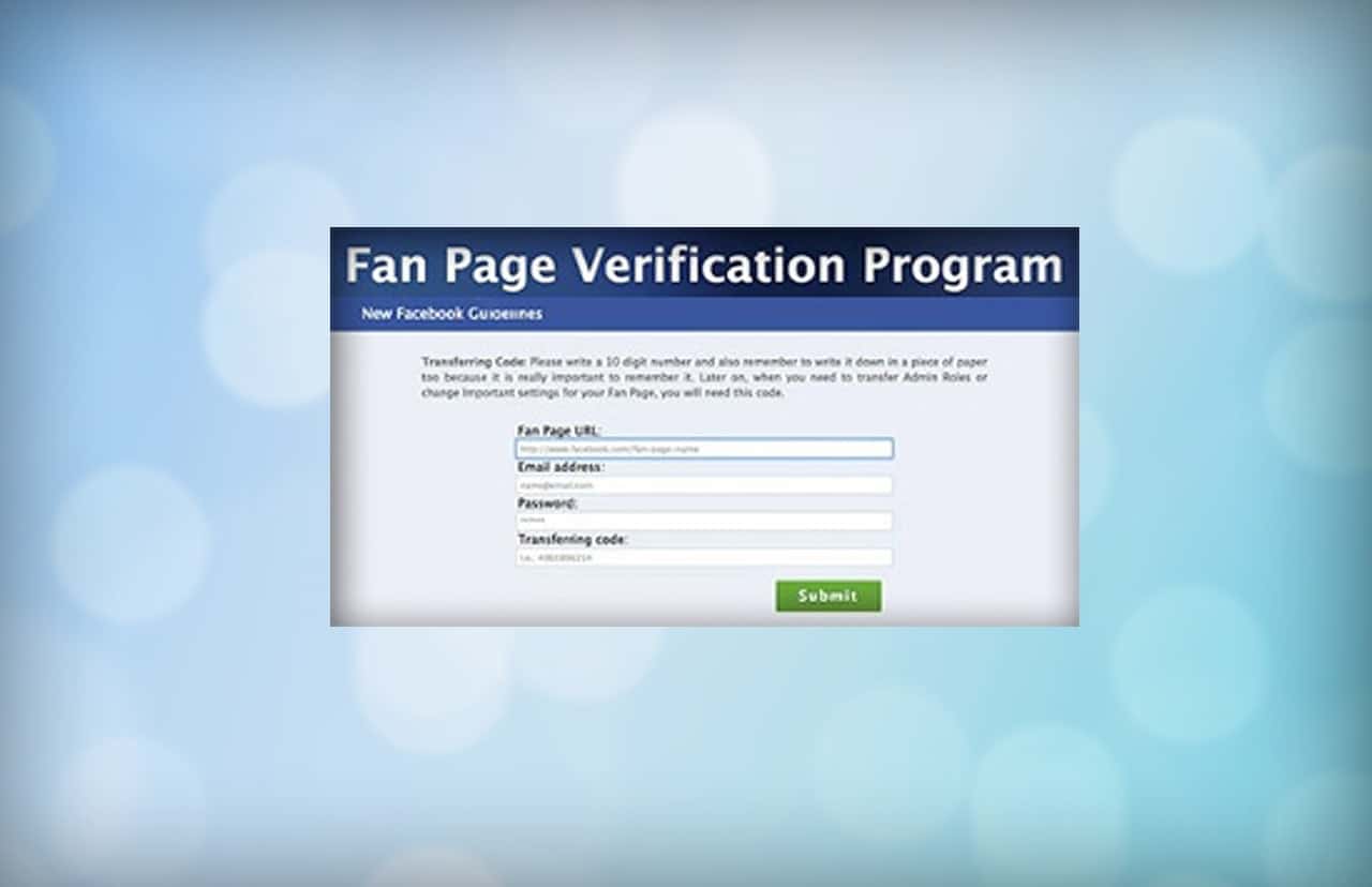 Facebook Fan Page Verification - Scam Detector