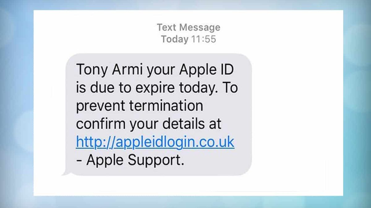 Apple ID Expiration Text Message Scam (2021) - Scam Detector