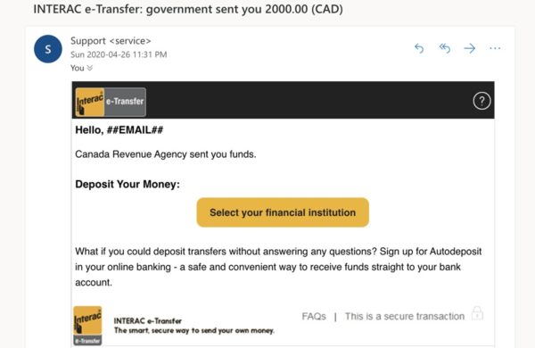 E-Mail Money Transfer - Scam Detector