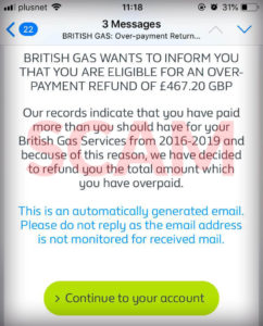 British Gas Email Scam (2020)- Scam Detector