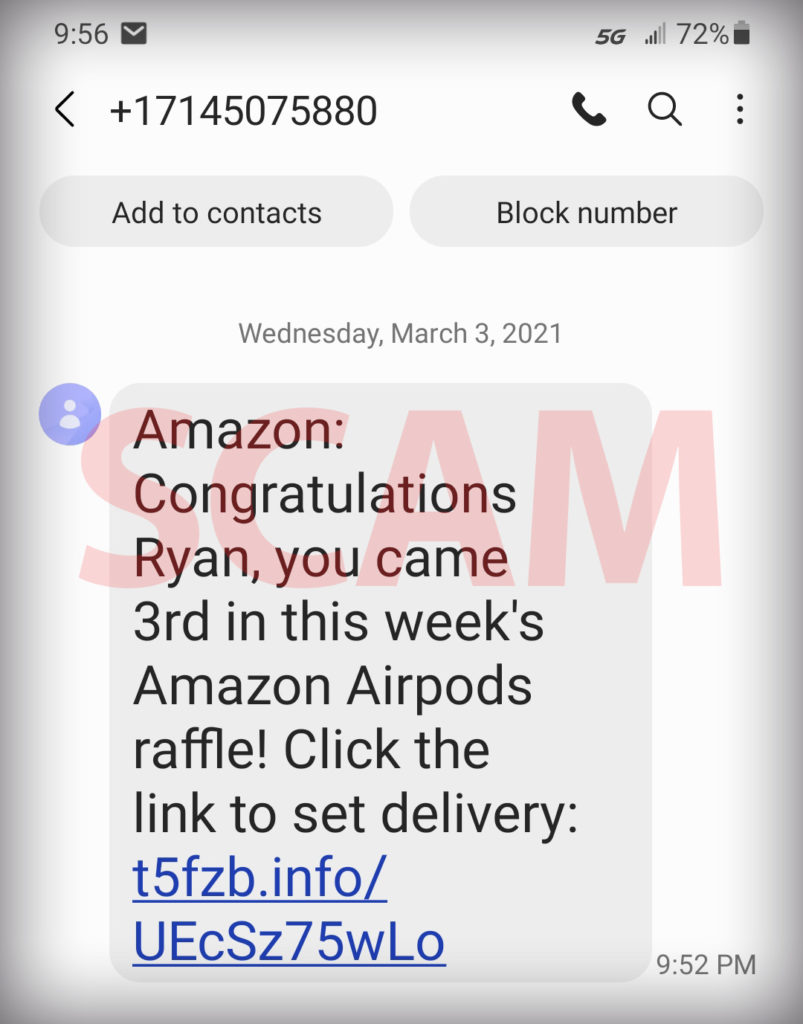 Amazon Watch Raffle Scam (2023) - Scam Detector