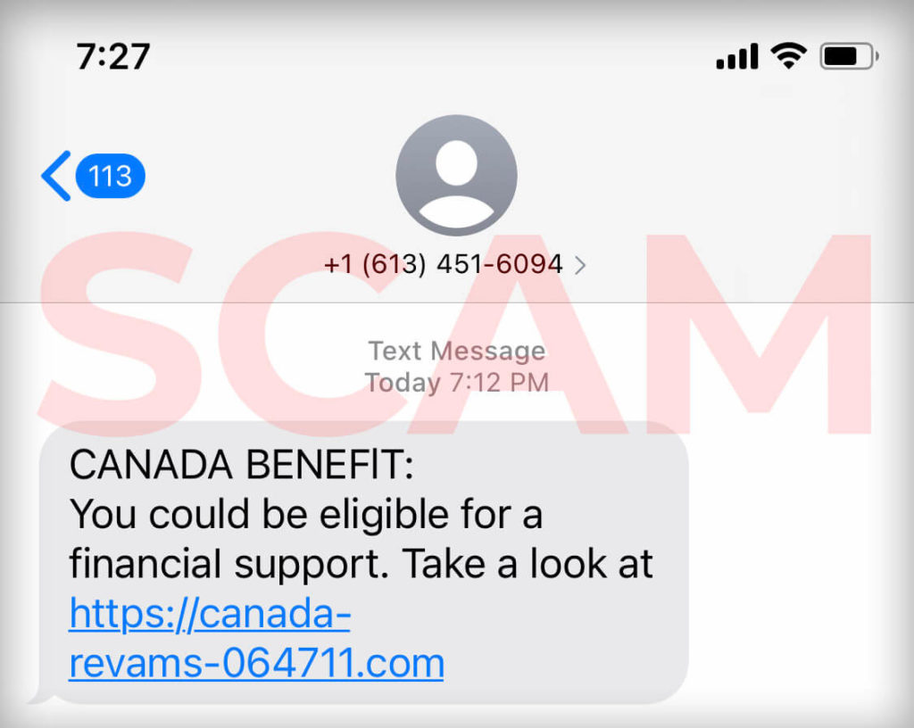 Canada Benefit Support Scam (2021) - Scam Detector