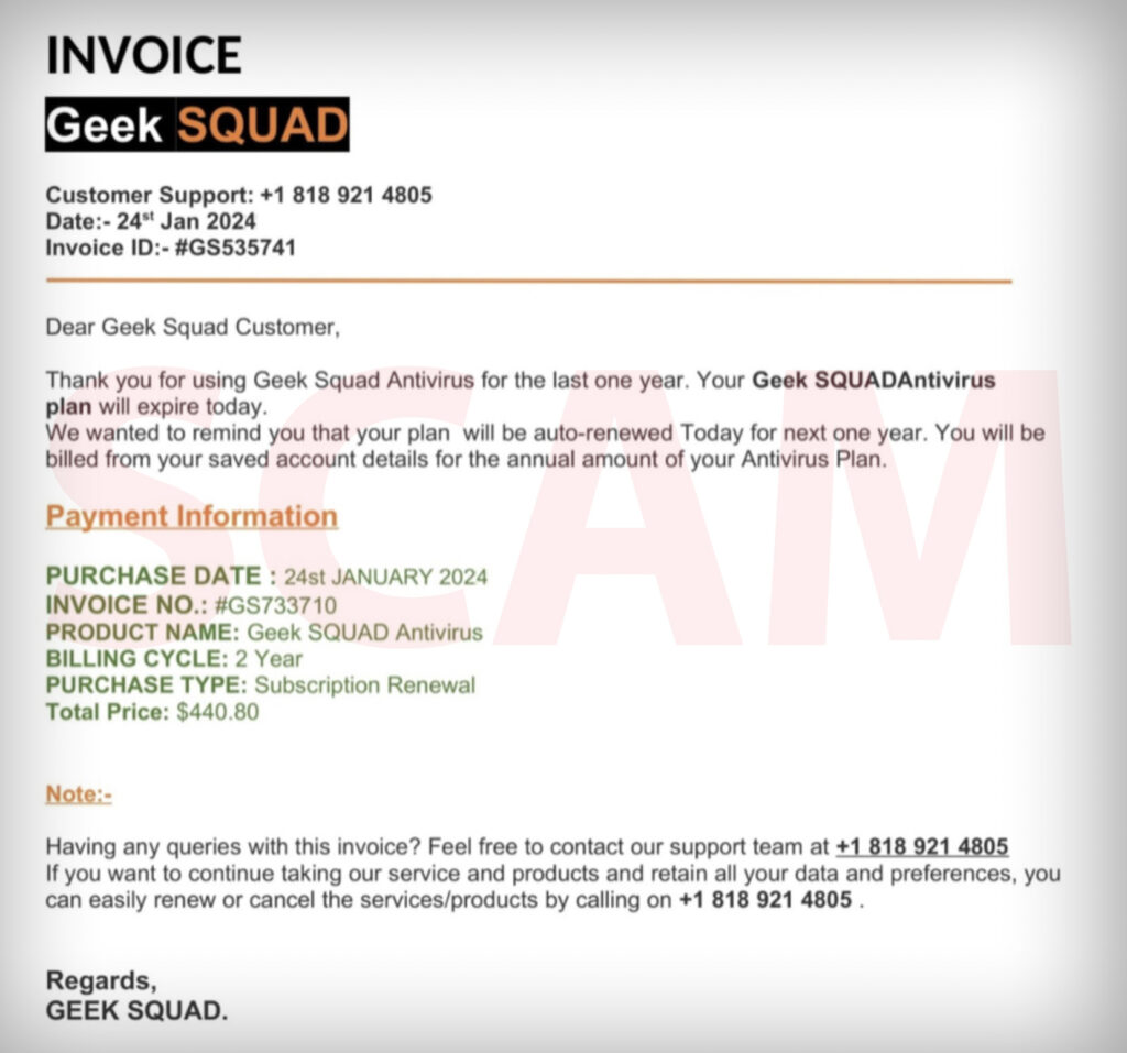 Geek Squad Scam: The Renewal Trick - Scam Detector