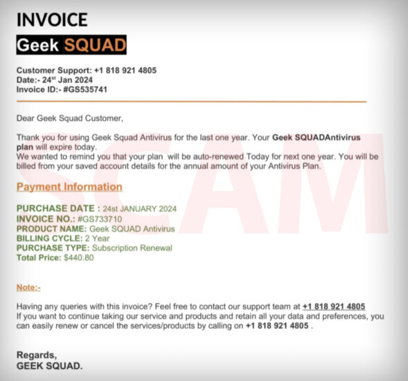 Geek Squad Scam: The Renewal Trick - Scam Detector