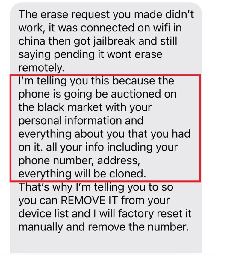 Stolen iPhone Extortion Scam - Scam Detector
